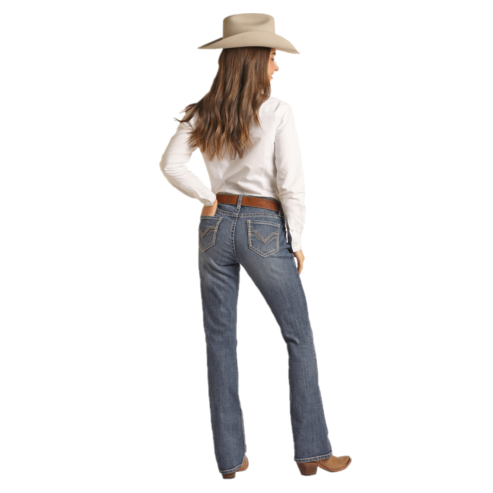 Rock & Roll Denim® Ladies Bootcut Medium Wash Riding Jeans RRWD4RR0KR ...