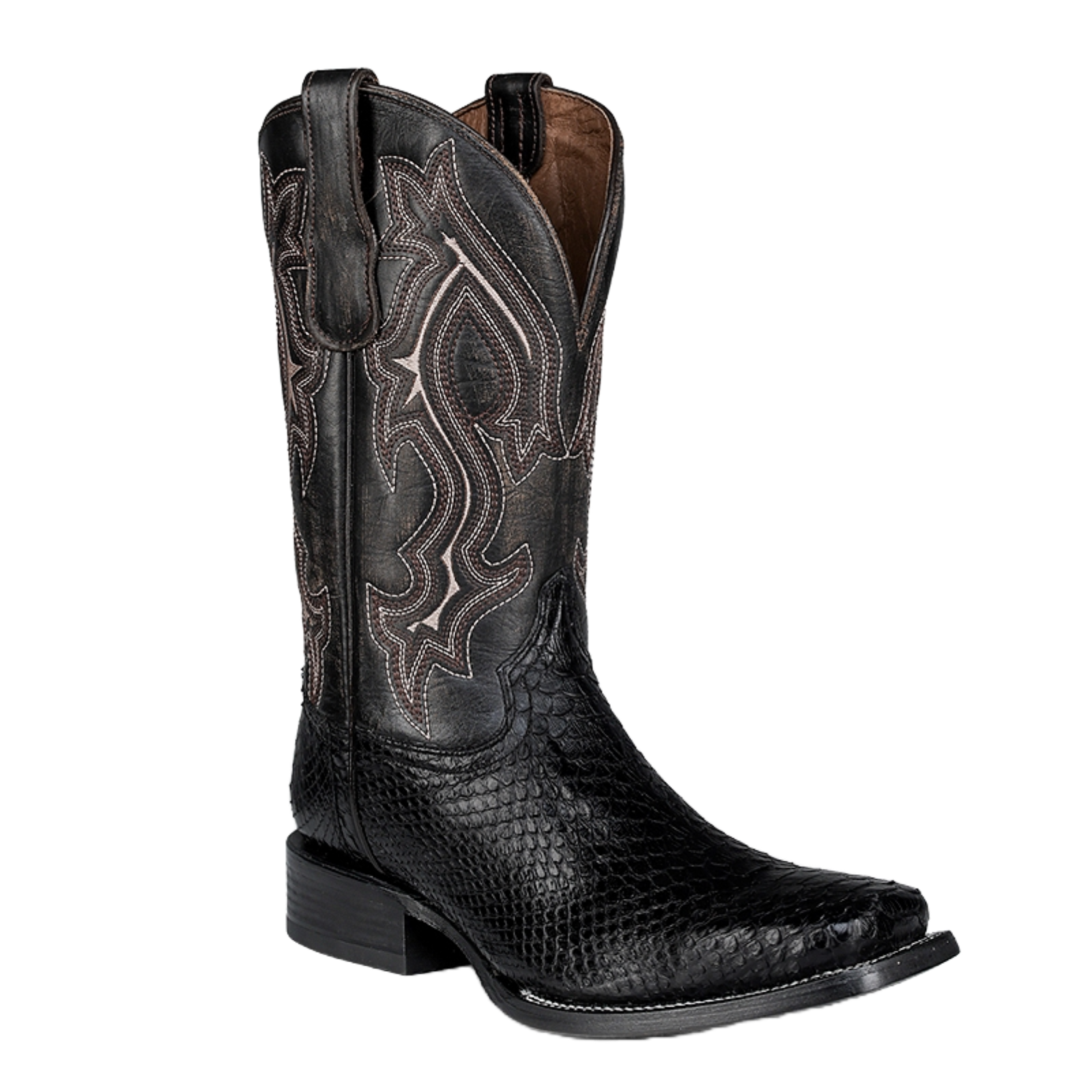 Circle G By Corral Men's Python Square Toe Black Western Boots L6209 | eBay