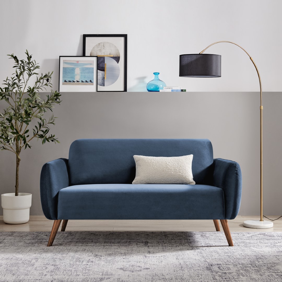 Teddy Velvet Upholstered Post Modern 2 Seater Sofa | eBay UK